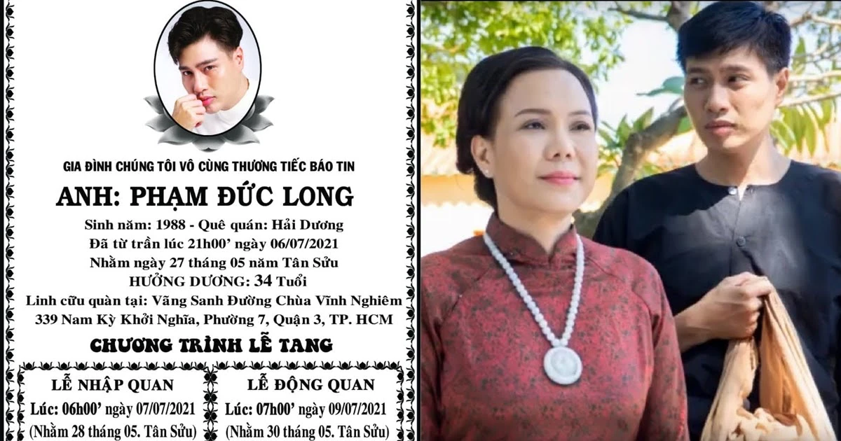 Young actor Duc Long passed away, Viet Huong revealed her personality ...