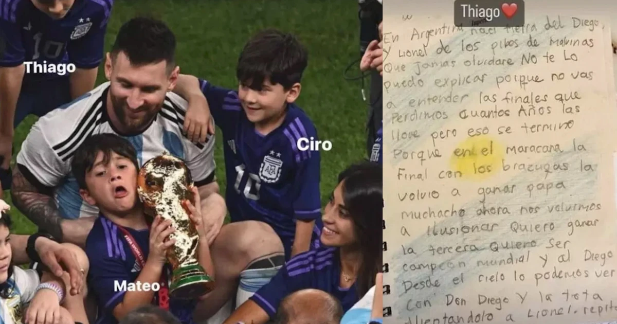 Messi's 2 sons caused a storm with a letter to their father, helping ...