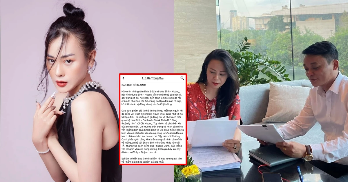 Luật sư của vợ Shark Bình thâm thúy "mắng" Phương Oanh: "Sai lầm phẩm giá là sai lầm đắt đỏ ...
