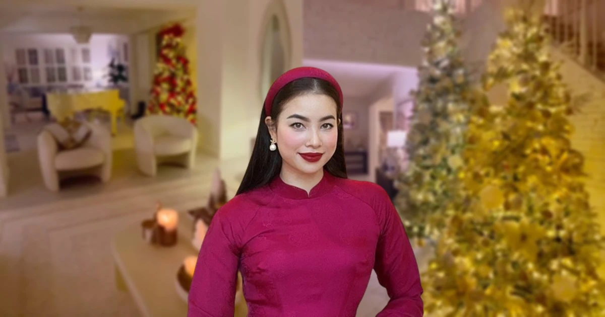 Miss Pham Huong shows off the moment she decorated a villa in America ...