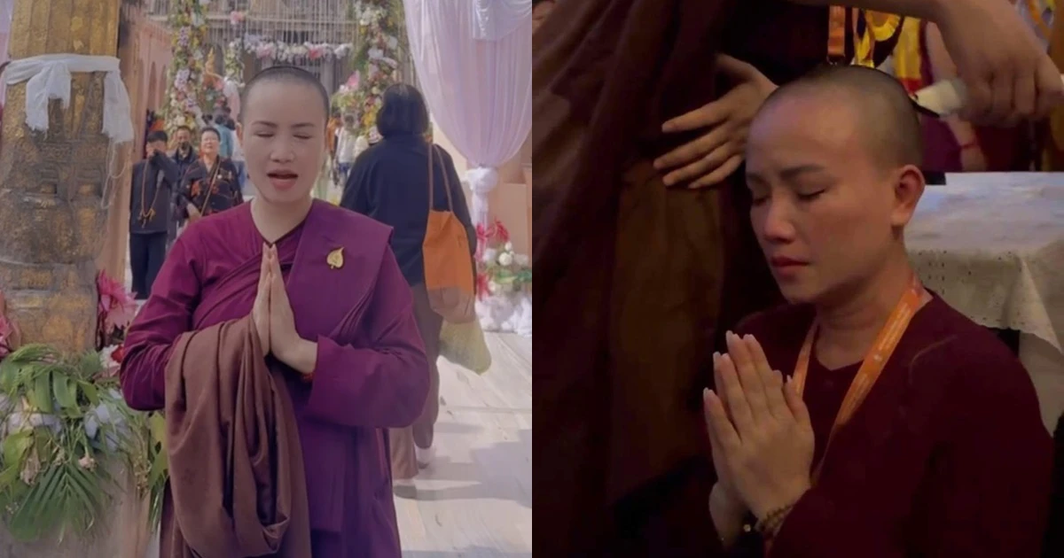 Vbiz female star suddenly shaved her head to become a monk after 4 ...