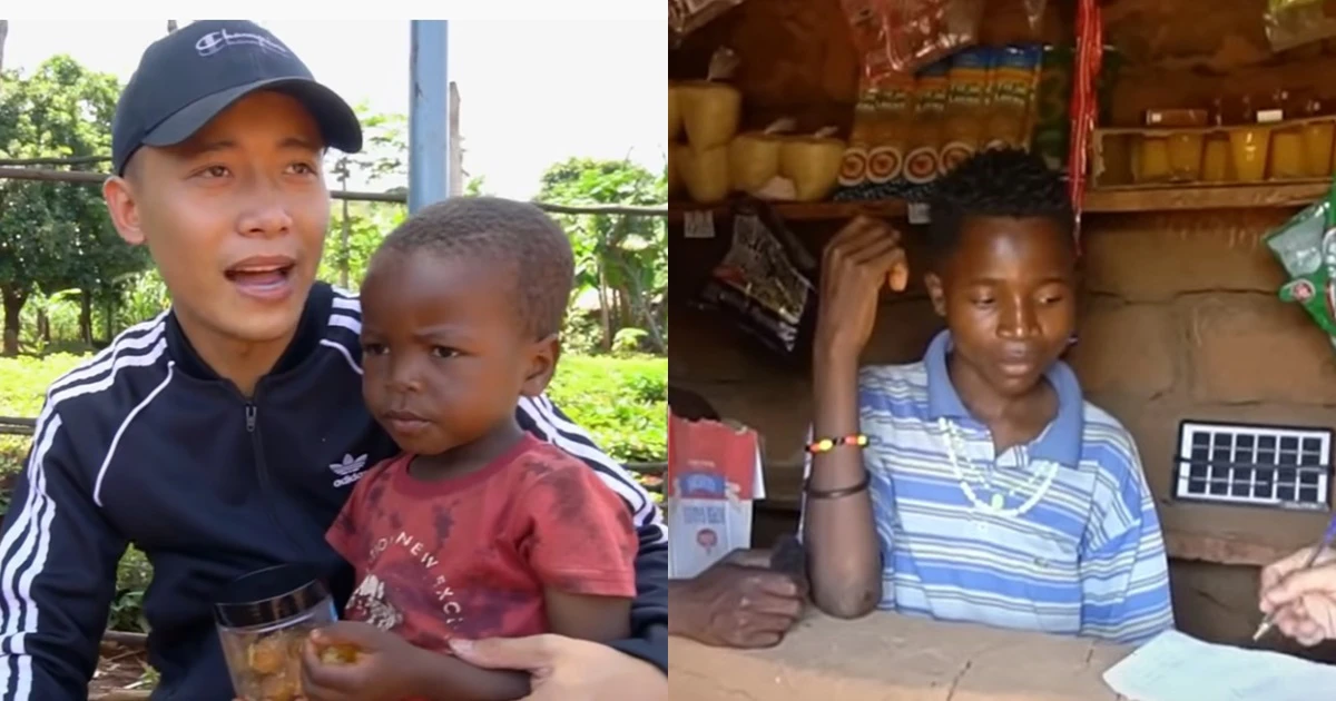 Quang Linh Vlog acts beautifully with African boys as "dose", revealing ...