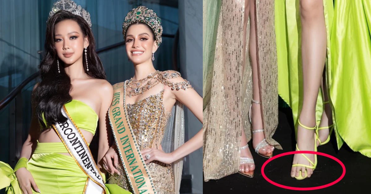 Bảo Ngọc lộ ngón chân co quắp, "kém sang" khi đứng cạnh MGI 2022, phân bua tin đồn làm màu, lấn ...