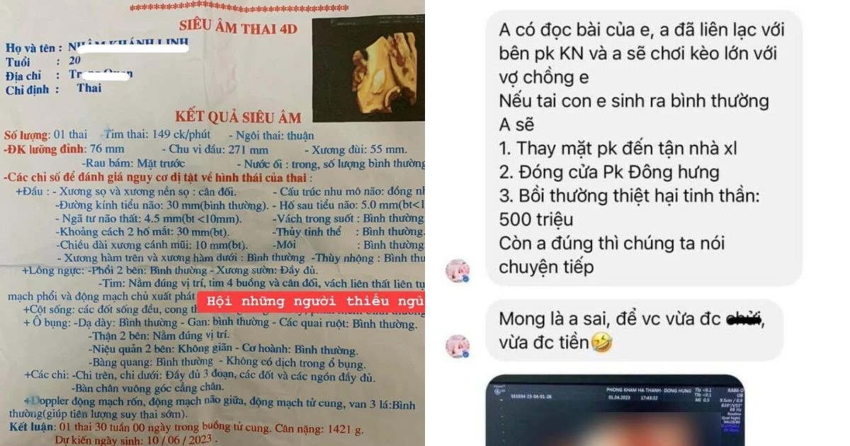 Phòng khám đểu phán thai nhi dị tật, đòi đền 500 triệu nếu kết quả sai, bị phát giác thì vội ...