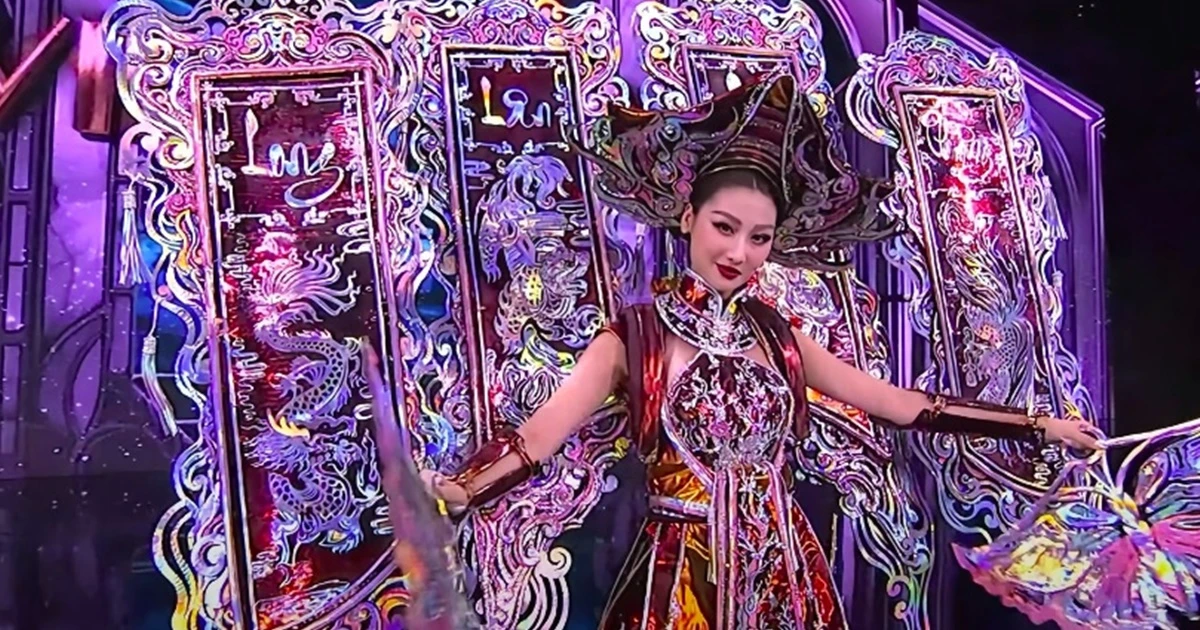 Que Anh performed brilliantly in national costume, beauty fans "turned ...