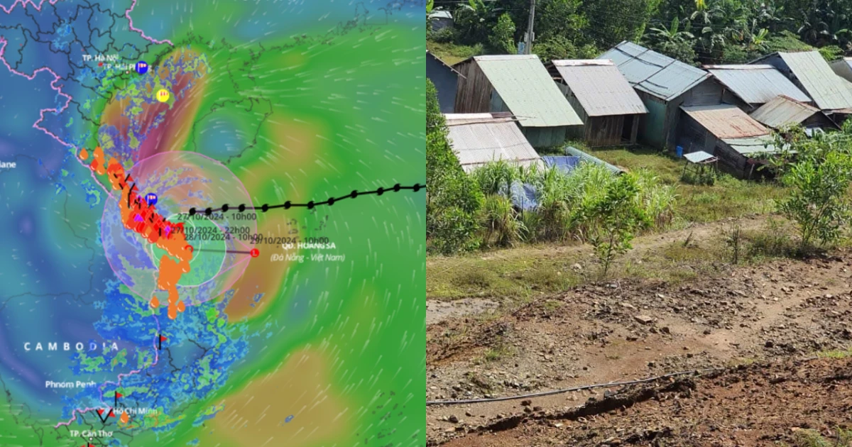 Storm Trami causes cracks in hills before weakening, Quang Nam urgently ...