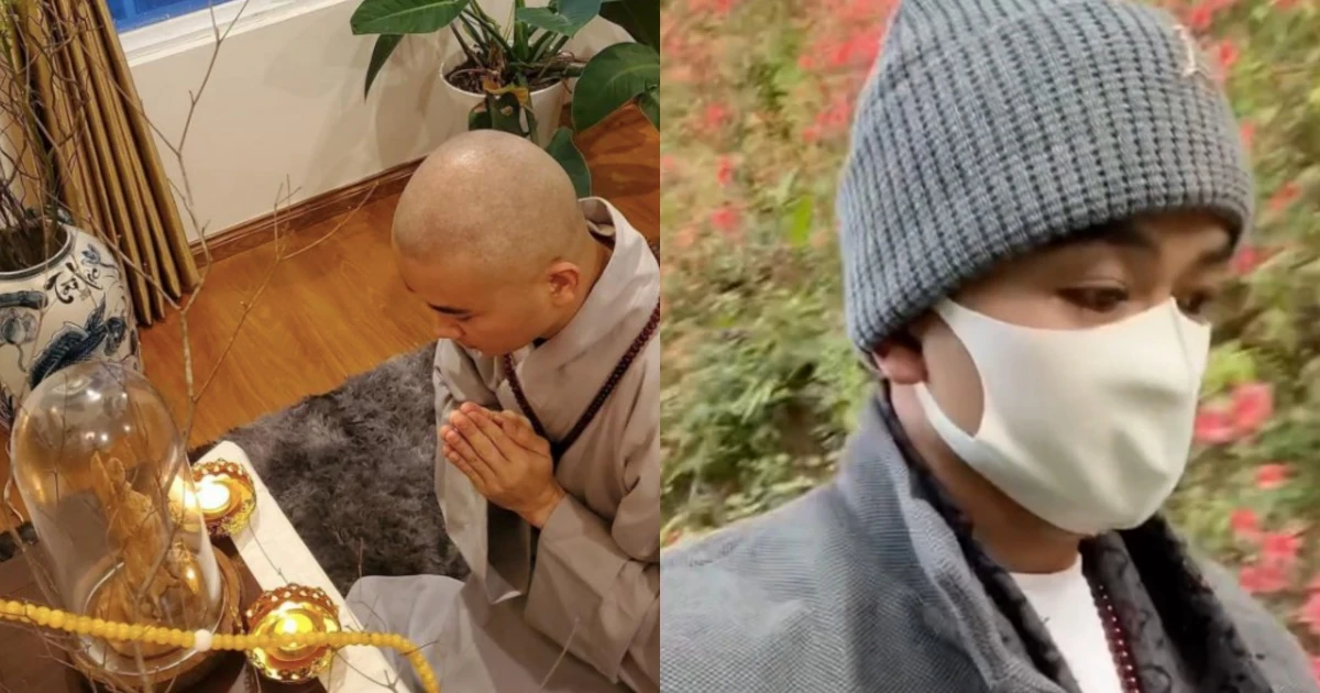Luu Minh Tuan "Suddenly wanted to cry" shaved his head to become a monk, his new appearance is ...