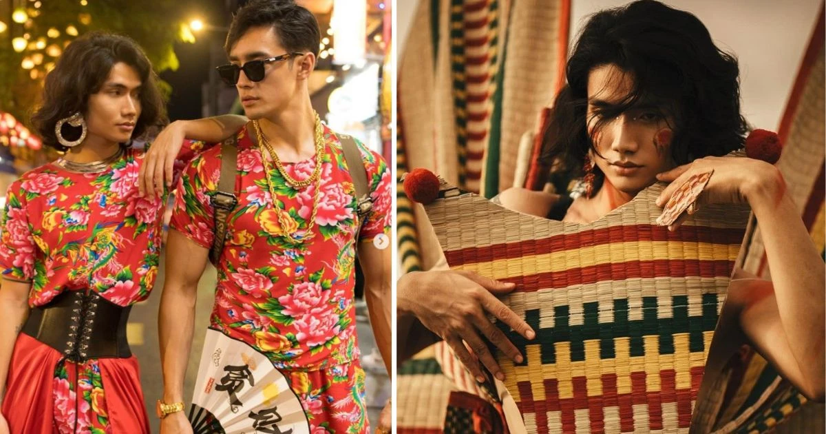 Harry Nista biến tấm chiếu thành thời trang thời thượng, phi giới tính ...