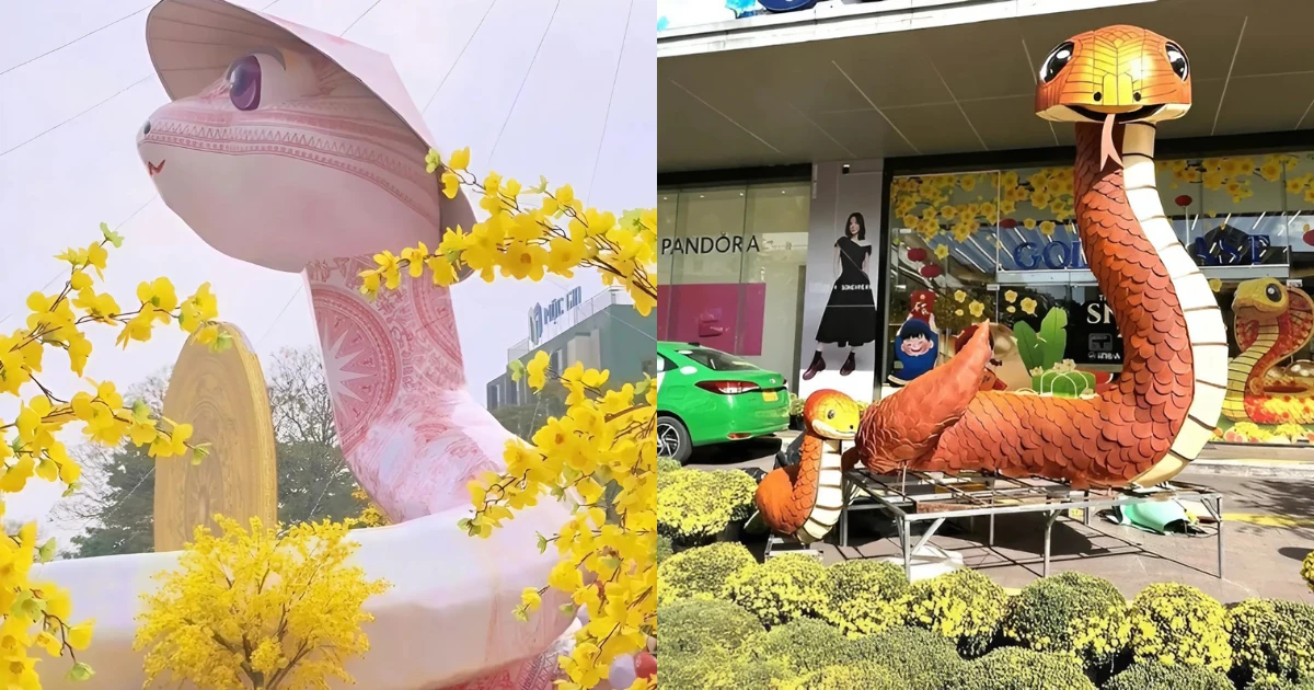 "Breaking into" the snake mascot for Tet 2025: From "princess" of Quang ...