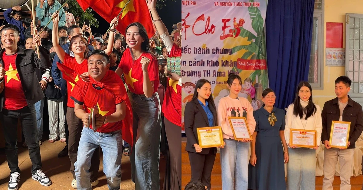 Thùy Tiên 'hẹn hò' Quang Linh coi đá banh, cùng nhau làm 1 việc, CĐM ...