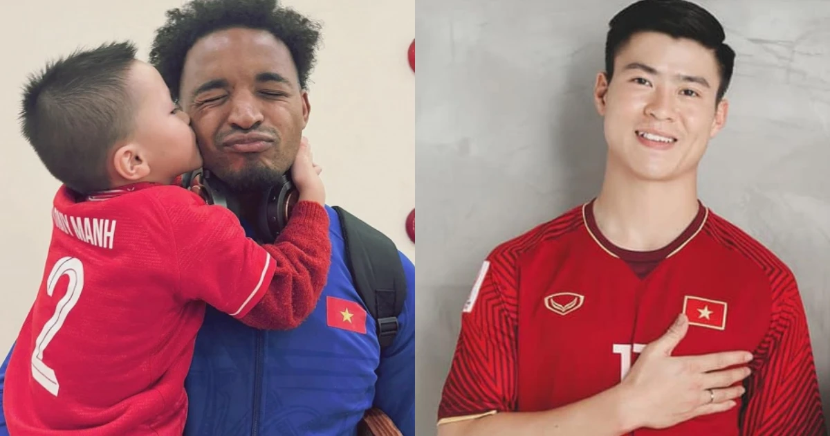 The son hugged stiffly and smelled Xuan Son's cheeks, Duy Manh said 1 sentence correctly, fans ...