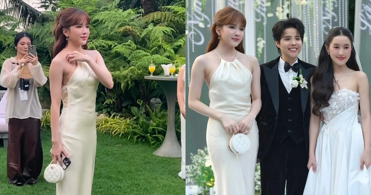 Thieu Bao Tram went to the ceremony as a couple with Vu Cat Tuong, was criticized for overdoing ...