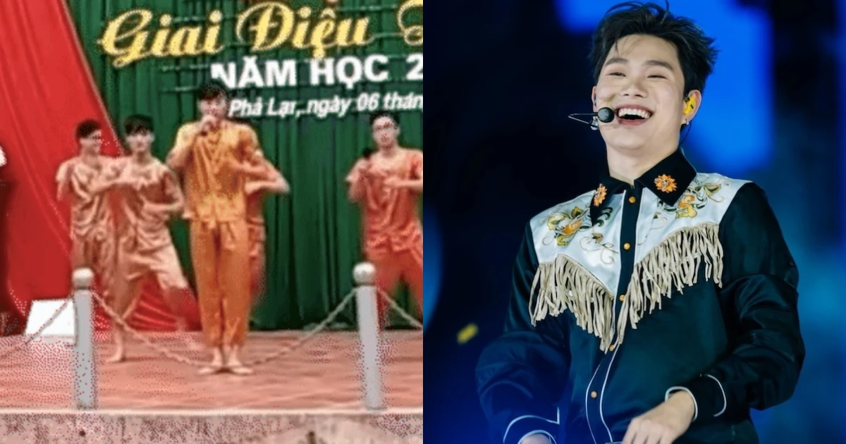 Clip of Duong Domic performing high school art performance, predicting ...