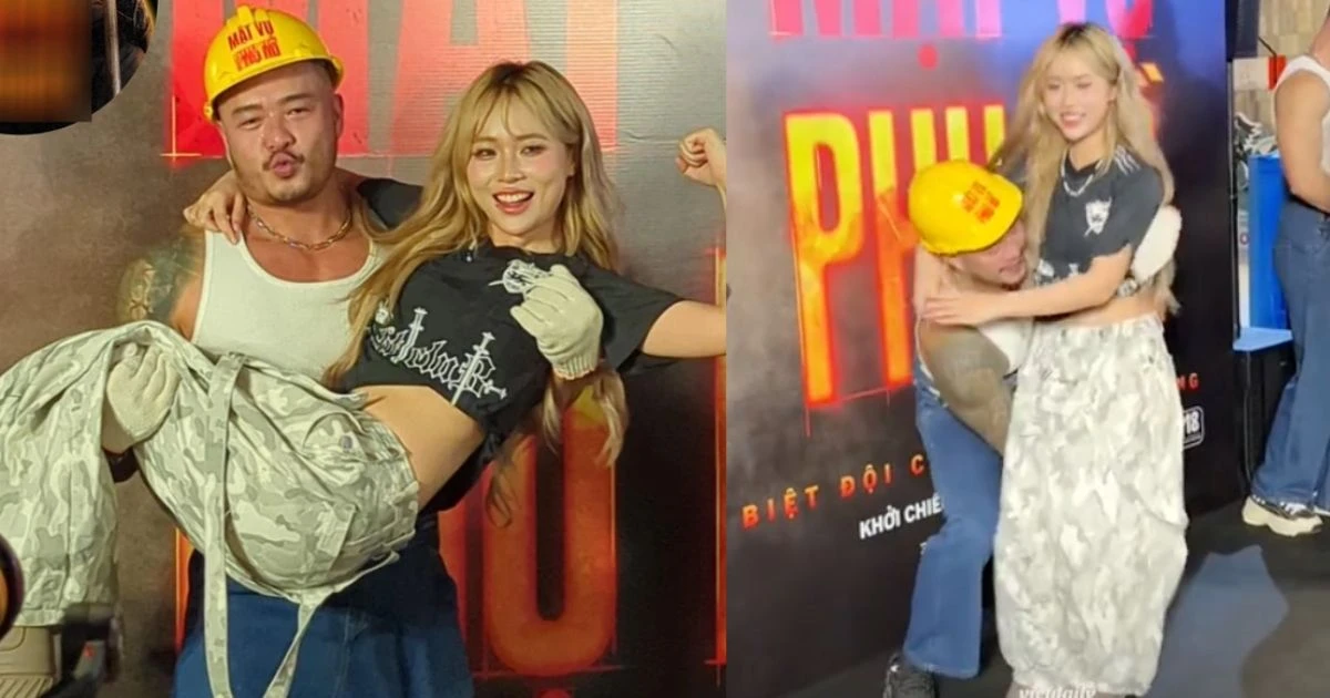 Video: Tiktoker Chị Phiến làm lố trên thảm đỏ, bế MisThy chiếm ...