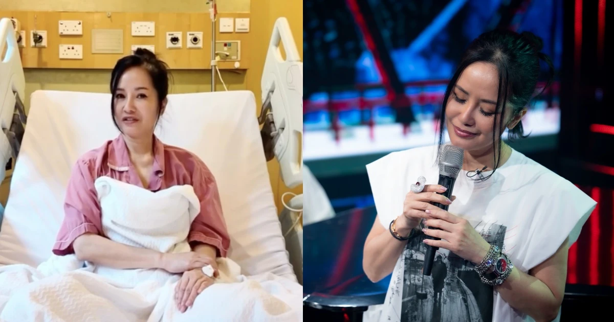 Hong Nhung cries because she can't sing because of cancer, revealing a photo of her slumped over ...